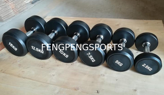 Factory High quality Round Rubberized Dumbbells Export Quality with cheap price Fitness Body Round Head Fixed dumbbell
