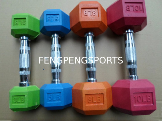 Commercial Dumbbell Gym Dumbbells 5 10 20 30 40 50KG Hexagonal Plastic Fixed Dumbbells