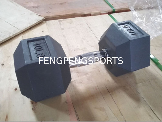 Fitness plastic iron plated dumbbell hexagonal fixed dumbbell 1-10kg 2.5-50kg commercial men's dumbbell