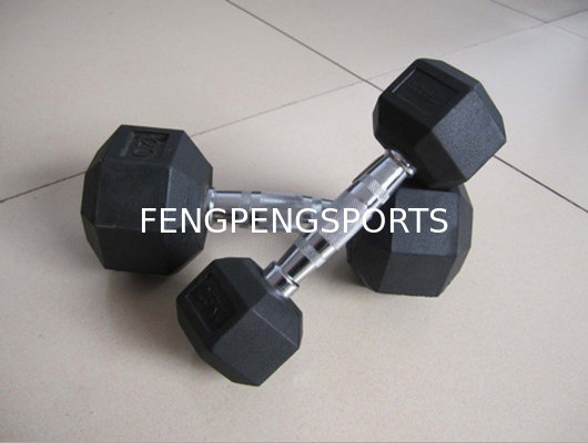 Fitness plastic iron plated dumbbell hexagonal fixed dumbbell 1-10kg 2.5-50kg commercial men's dumbbell