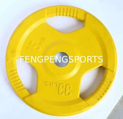 Color rubberized barbell Three-Hole Plastic Grip Barbells  Large Hole  51mm Barbell Weight Lifting Weight StackS