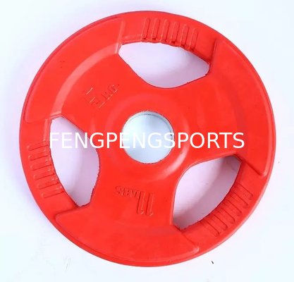 Color rubberized barbell Three-Hole Plastic Grip Barbells  Large Hole  51mm Barbell Weight Lifting Weight StackS