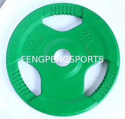Color rubberized barbell Three-Hole Plastic Grip Barbells  Large Hole  51mm Barbell Weight Lifting Weight StackS