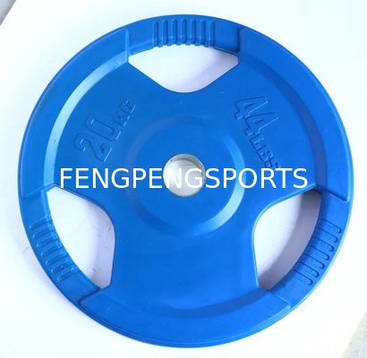 Color rubberized barbell Three-Hole Plastic Grip Barbells  Large Hole  51mm Barbell Weight Lifting Weight StackS