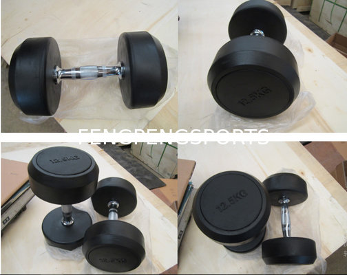 Factory High quality Round Rubberized Dumbbells Export Quality with cheap price Fitness Body Round Head Fixed dumbbell