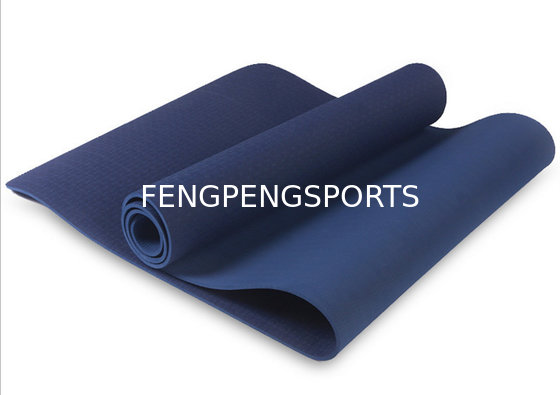 DARK/LIGHT Purple color tpr single side yoga mat  6mm eco friendly TPE yoga mat  anti slip anti tear yoga mat
