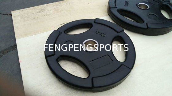 Black three-hole plastic hand grab weight lifting barbell
