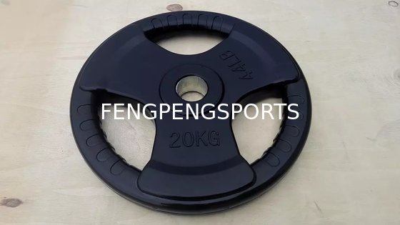 Black three-hole plastic hand grab weight lifting barbell