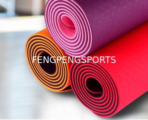 Two-color TPE yoga mat 183*80*8mm non-slip long+ thickening+ widened+ Yoga mat sports mat