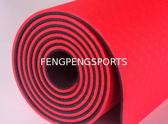 Double color  high quality eco-friendly non-slip Fitness TPE yoga mat 183*61*6mm for new trainers