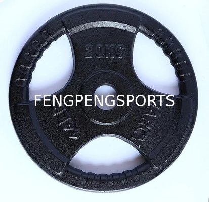 Black three-hole plastic hand grab weight lifting barbell