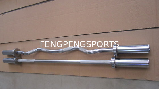 OB47 120cm 8kg barbell chromed EZ Curl bar / straght bar with spring collar
