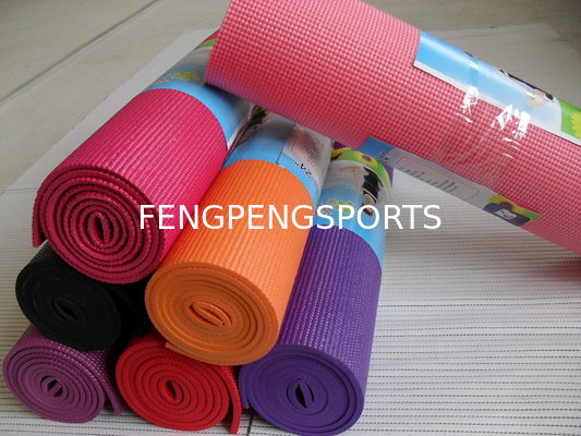 Yoga & Pilate mat , Hard PVC Material Custom Logo Natural Rubber Yoga Mat 6mm for exerciser