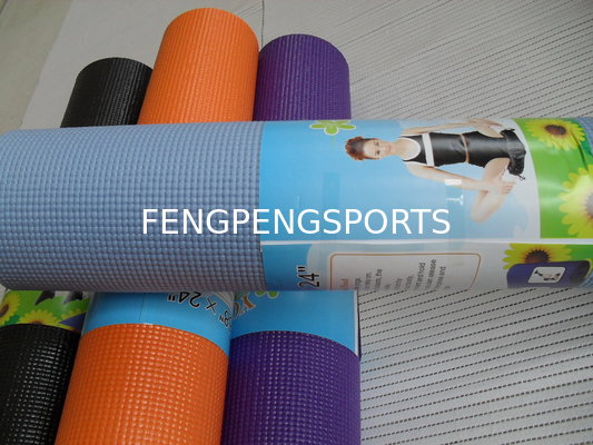 Yoga & Pilate mat , Hard PVC Material Custom Logo Natural Rubber Yoga Mat 6mm for exerciser