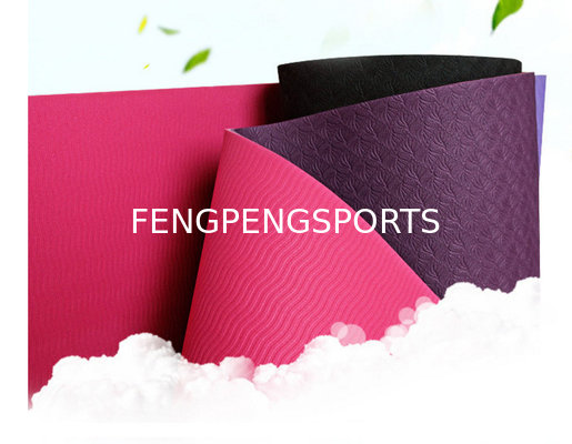 Wholesale 1/4-Inch Double Layer Eco-friendly TPE Yoga Mat with Strap tpe yoga mat