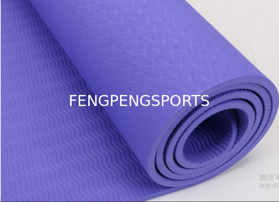 Monochrome yoga mat tpe 6mm environmental tasteless anti-skid exercise fitness yoga mat
