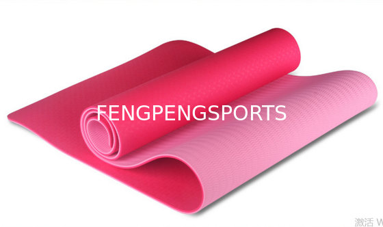 Factory wholesale environmental protection tpe yoga mat tpe fitness mat beginner 6mm double color yoga mat