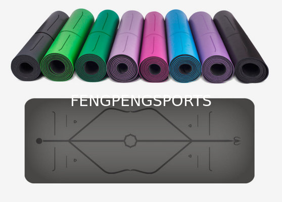 6mm single yoga mat fitness mat body bit line tpe yoga mat non-slip environmental protection tasteless yoga mat
