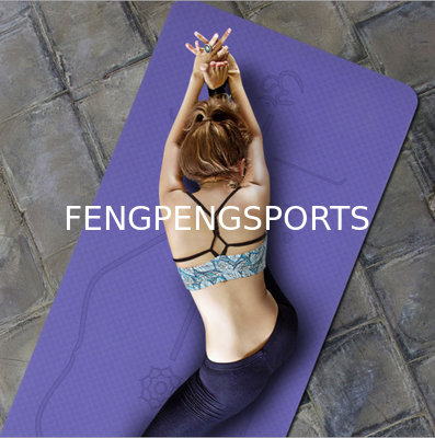 Yoga mat green odorless body line anti-slip fitness outdoor mat OEM logo