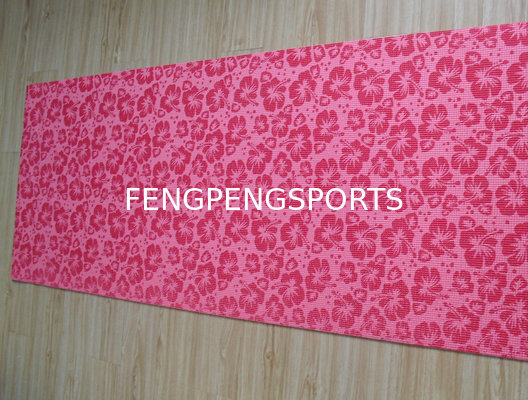 100% eco pvc free yoga mat with printing carry strap PVC yoga mat with customized logo for gym