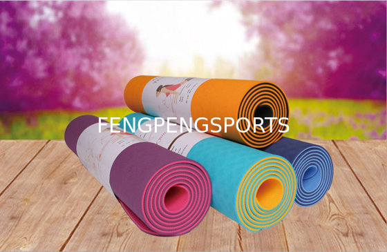 colorful yoga mat tpe material eco friendly yoga mat 6-8 mm for new starter