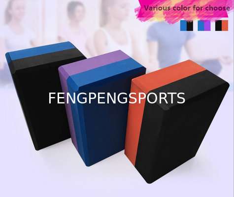 Wholesale eva high density yoga bricks thickened green yoga accessories tasteless fitness double color yoga brick