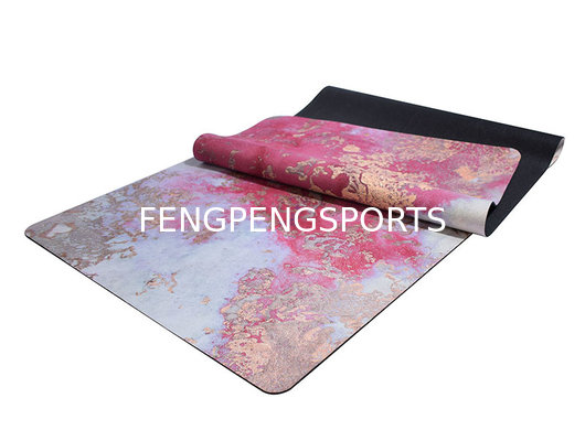   Thicken natural rubber printing yoga mats 2018 New colour print leather yoga mats
