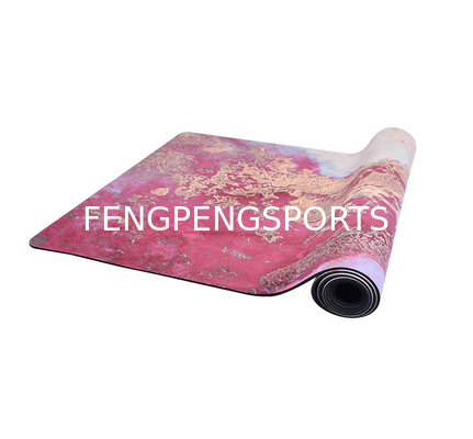   Thicken natural rubber printing yoga mats 2018 New colour print leather yoga mats