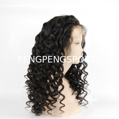 European and American hot sale full lace real hair wigs Indian hair ladies wig curly hair Kinky Curly
