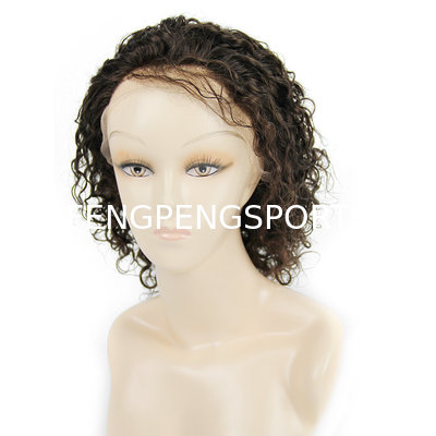  Human Real hair wigs European and American wigs Women Loose Wave 2# front lace wigs 10inch