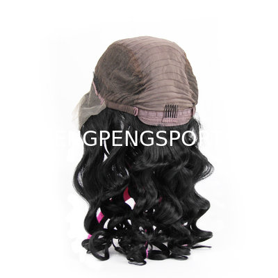 20inch ladies wig, real hair sets, delicate hair sets 1# color front lace head cover partial deviation