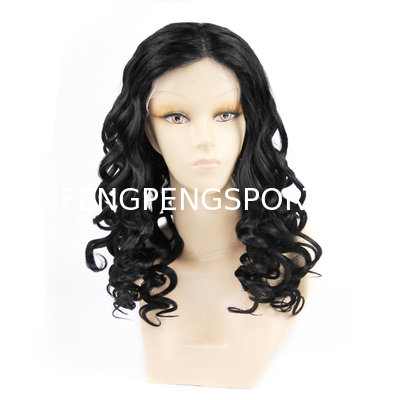 20inch ladies wig, real hair sets, delicate hair sets 1# color front lace head cover partial deviation