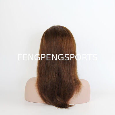 Professional Wig Factory Outlet Lace Headband Low Price Hot sell 14 INCH 4#color Half left score 180%