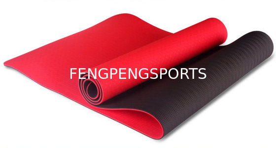 Two side color TPE yoga mat Non slip,Odorless ,durable microfiber TPE yoga mat with light weight