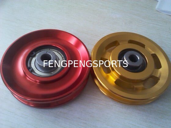 Metal Pulleys/silver&amp;golden color/ qualified supplier of kinds of pulleys for fitness equipment