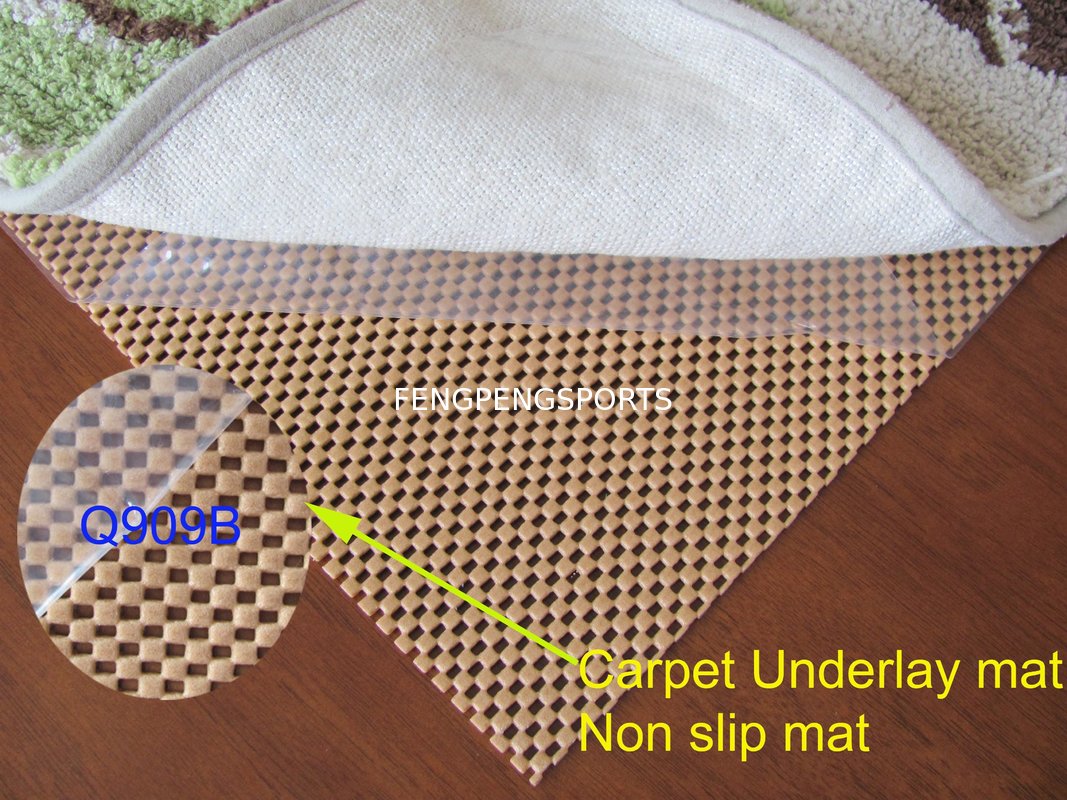 waterprove PVC non slip rug pad white color OEM sizes