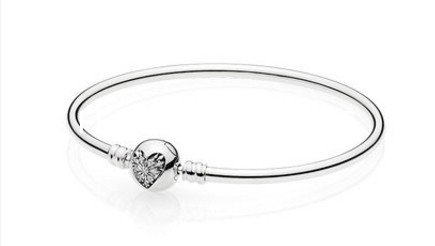 heart lock charm bracelet s925 sterling silver jewelry  silver bracelet 1:1 STERLING SILVER