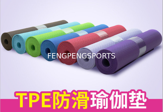 ECO friendly TPE yoga mat for gym trainer/yoga mat high quality 6mm