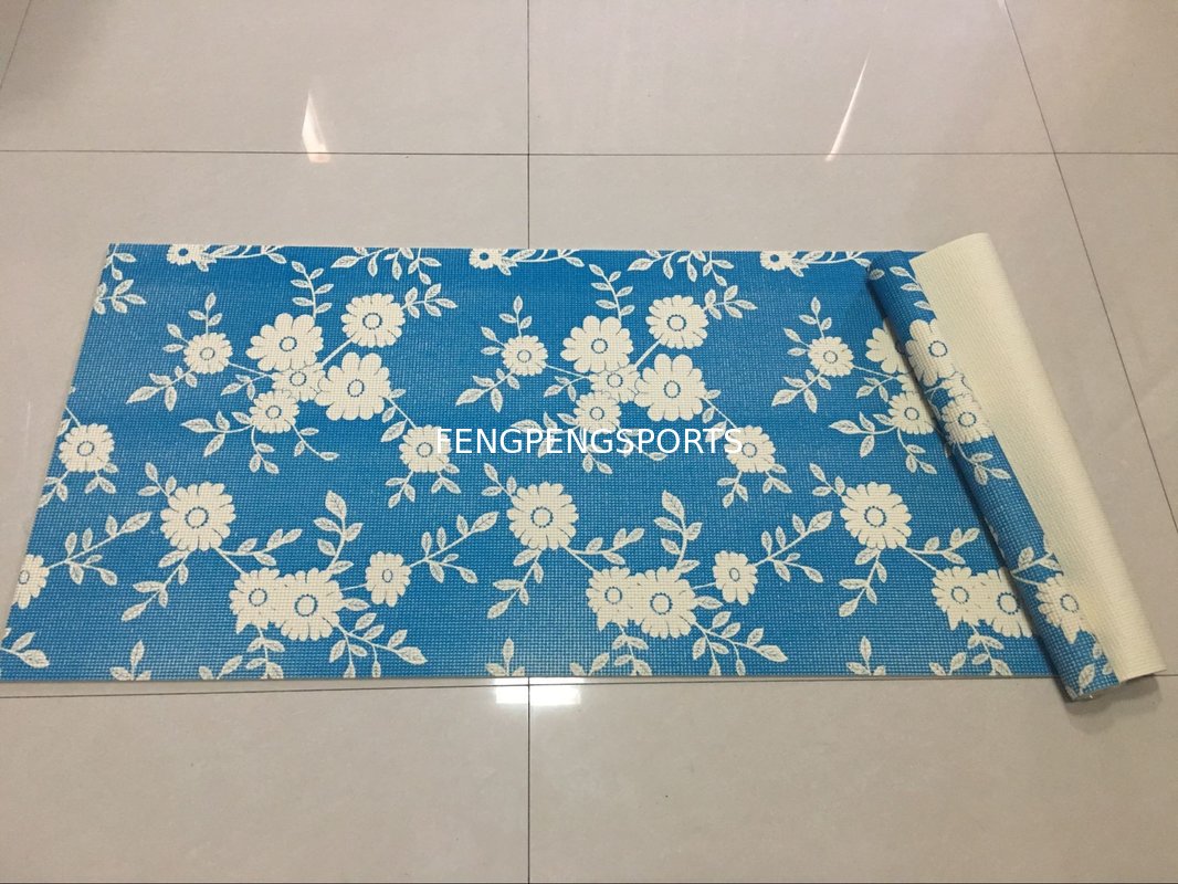 PVC Yoga Mat Custom logo print 100% eco pvc free yoga mat with carry strap
