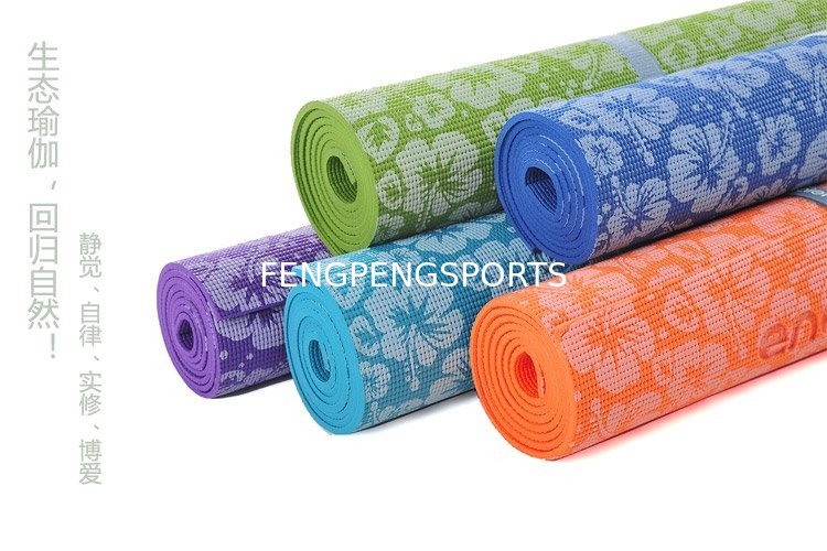 PVC yoga mat Hot sale Chrysanthemum flower PVC printed yoga mats non skip yoga mat PVC