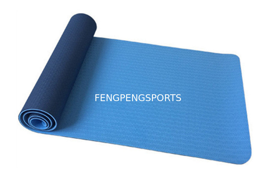 DARK/LIGHT BLUE  color double-side TPE yoga mat  high quality offer amazon hot sale online