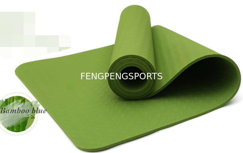 Bamboo Blue Color TPE YOGA MAT HIGH QUALITY  YOGA MAT FOR training