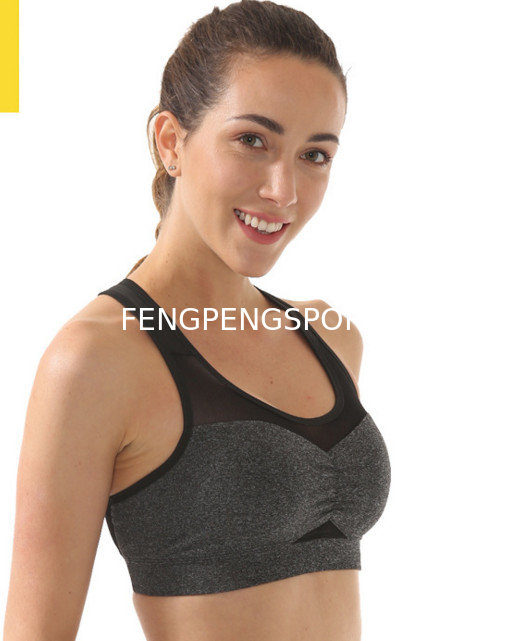 Outdoor running fitness bra spring and summer yoga fitness training no steel ring cup sports vest breathable comfort