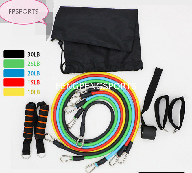 11 Multifunctional Rally Set Elastic rope rubber latex tube men and women fitness equipment sports arm