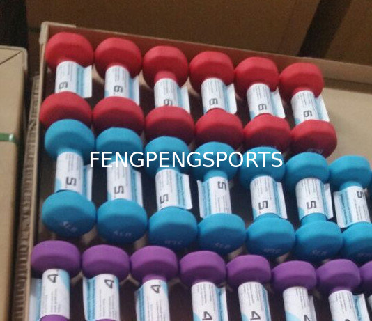 Lady use dumbbell fitness 2kg plastic arm thin arm dip colorful dumbbell women's& children's home fitness  dumbbell