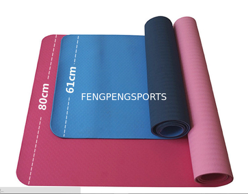Two-color TPE yoga mat 183*80*8mm non-slip long+ thickening+ widened+ Yoga mat sports mat