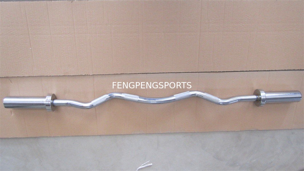 OB47 120cm 8kg barbell chromed EZ Curl bar / straght bar with spring collar