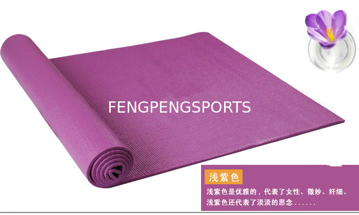 solid colors 6 mm pvc sports non slip yoga mat Eco friendly pvc yoga mat for new begainer
