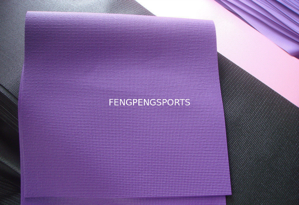 Yoga & Pilate mat , Hard PVC Material Custom Logo Natural Rubber Yoga Mat 6mm for exerciser