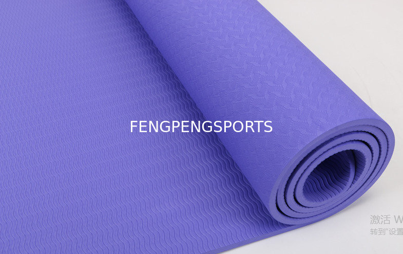 Monochrome yoga mat tpe 6mm environmental tasteless anti-skid exercise fitness yoga mat